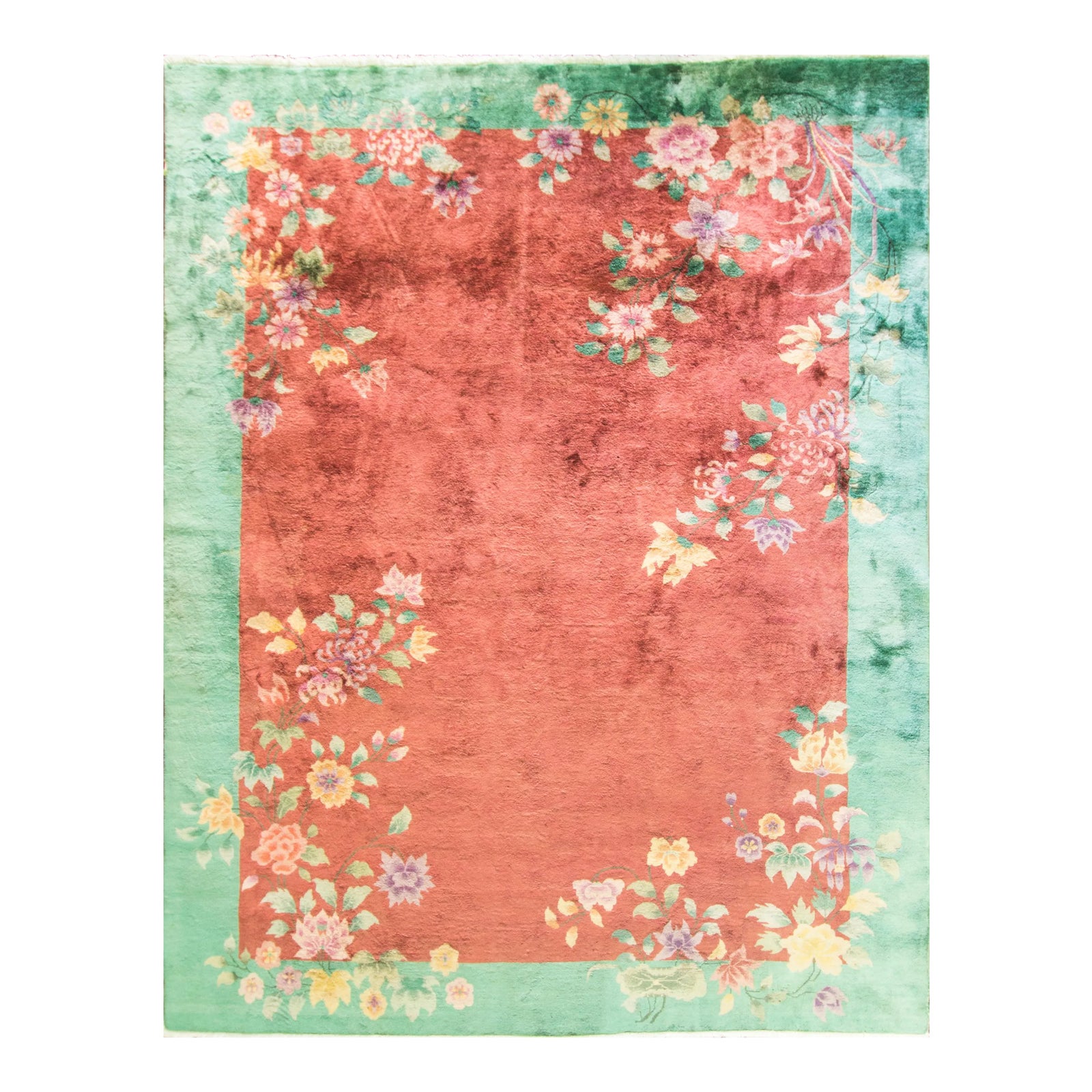 Antique Art Deco Chinese Oriental Rug-8'8" X 11'4" | Chairish