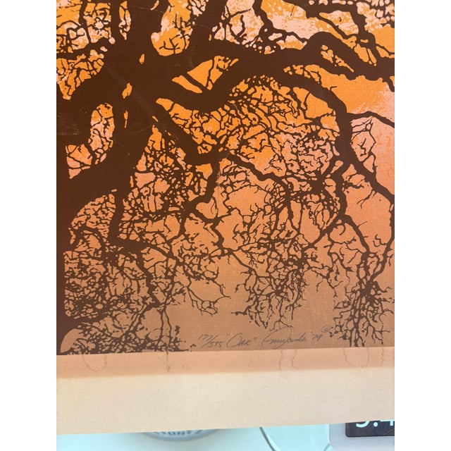 William Omurcada “Oak” Woods Tree Limited Edition Serigraph Print 177/ ...
