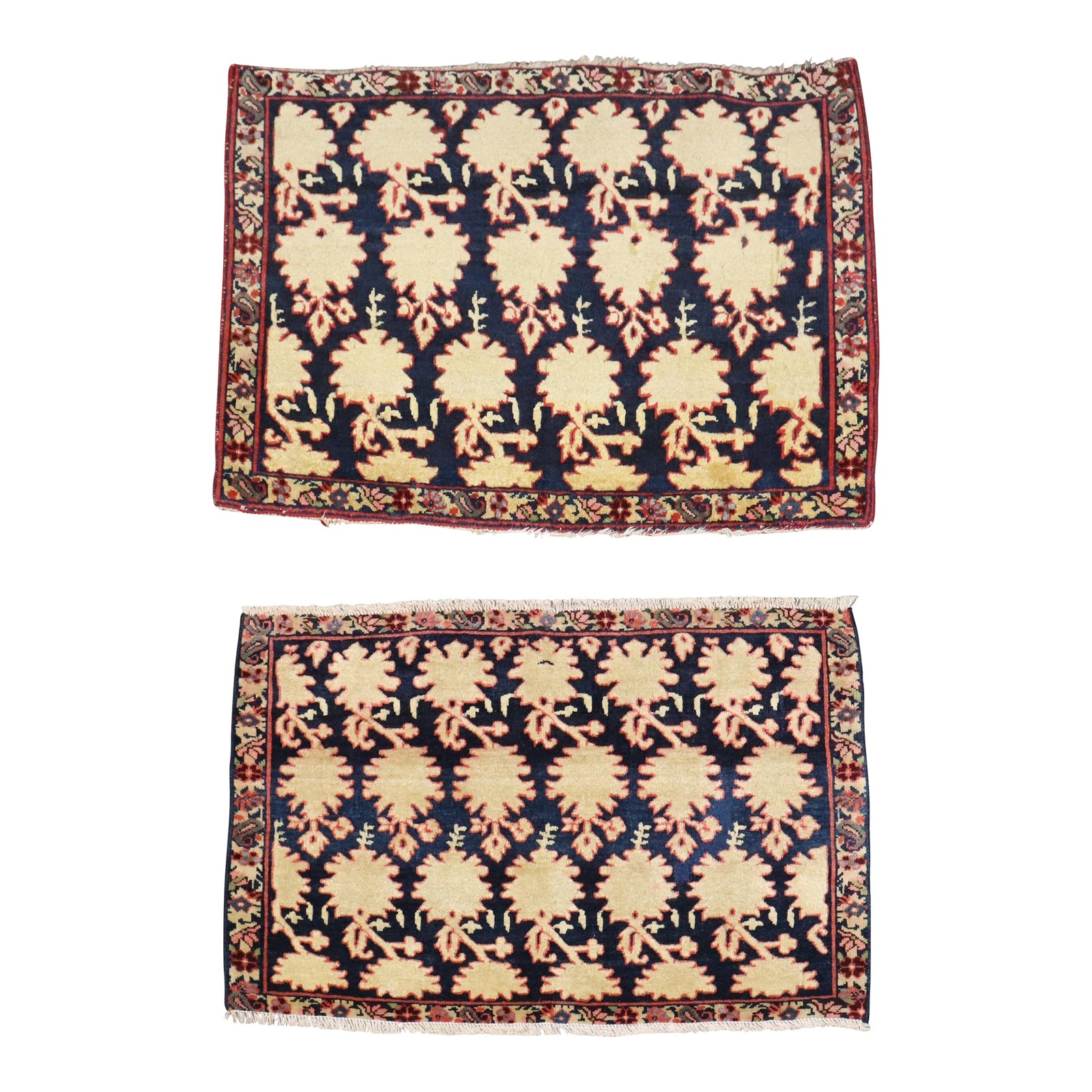 Zabihi Collection Persian Jozan Sarouk Rugs - A Pair | Chairish