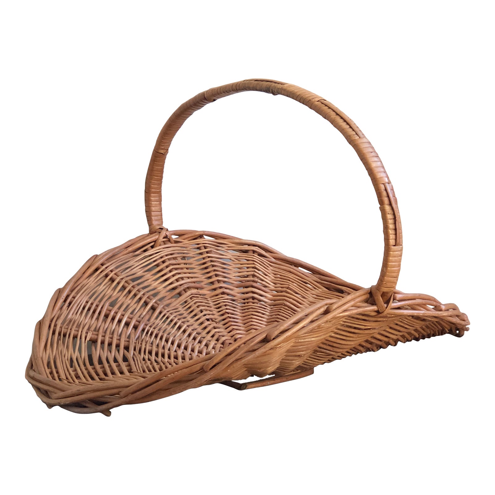 Extra Large Mid-20th Century French Style Flower Gathering Basket ...