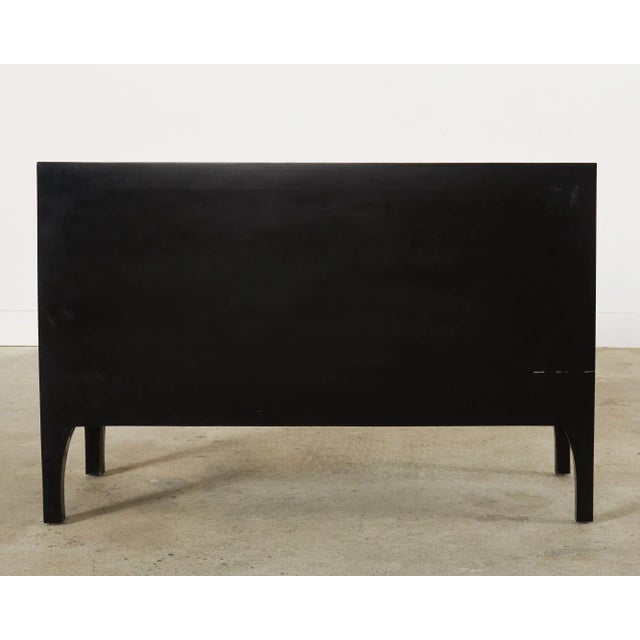 Scala Parchment Goatskin Trapu Gradient Ombre Chest Commode | Chairish