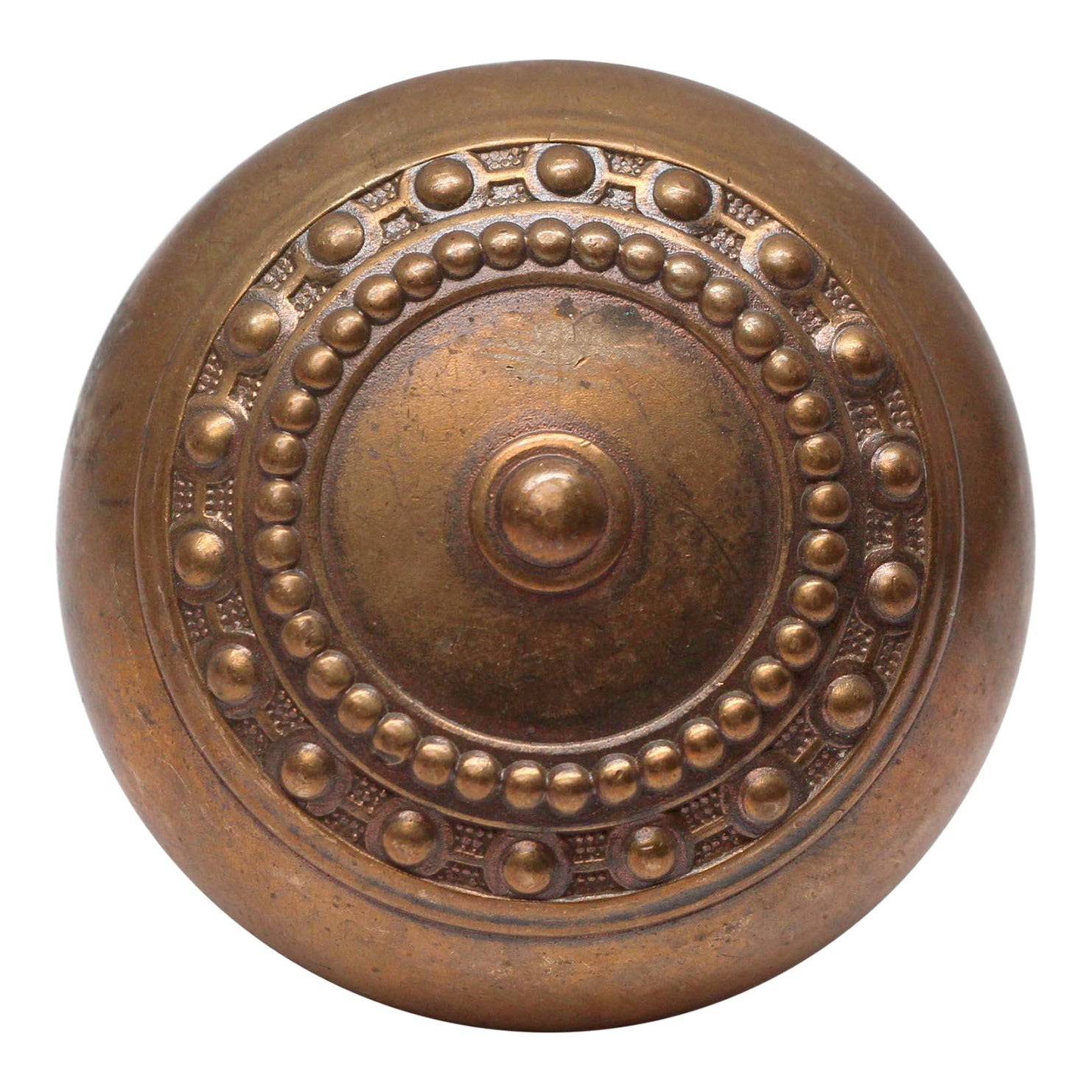 Antique Concentric Brass Corbin Como Entry Door Knob | Chairish