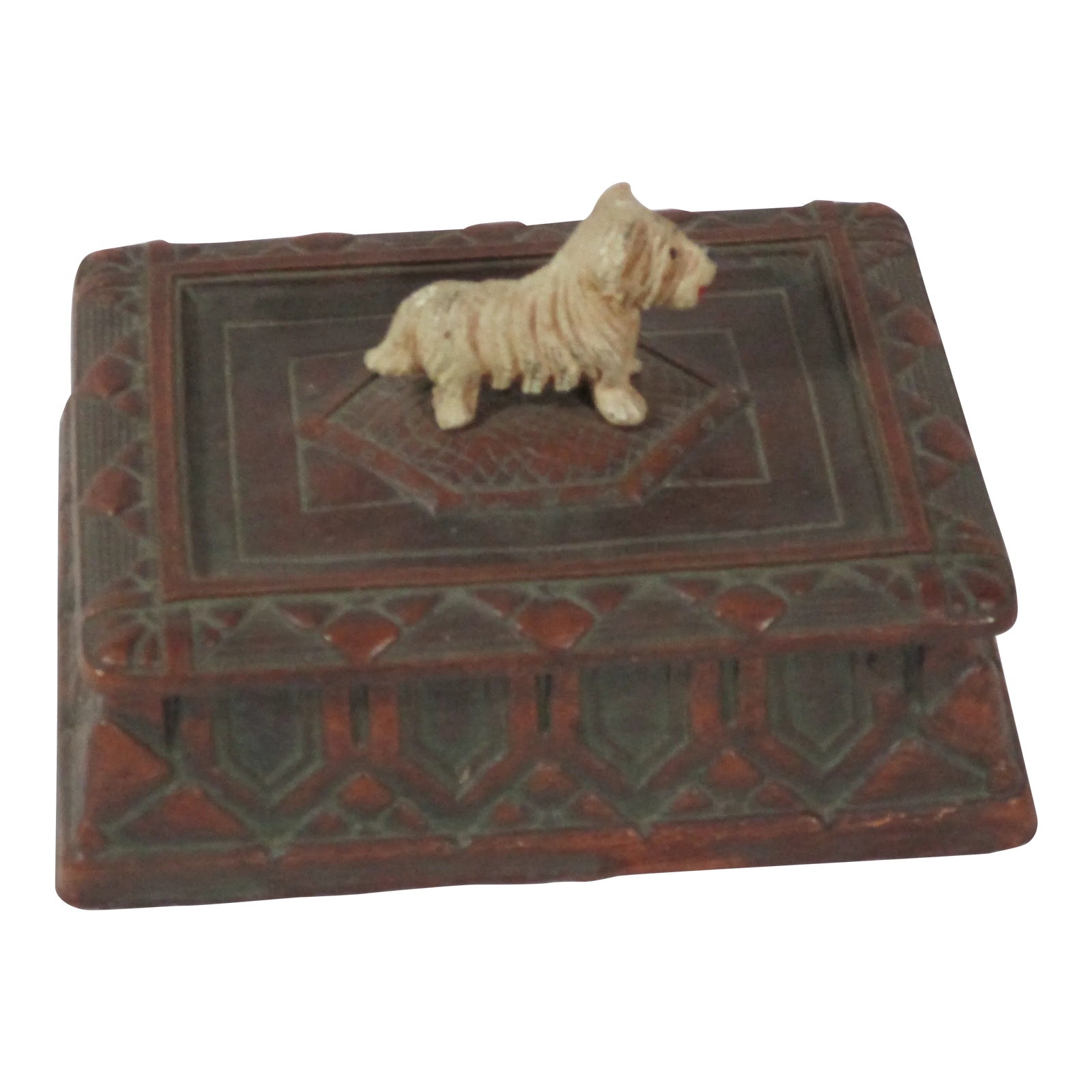 1940s Arts and Crafts Syroco Scottie Box | Chairish