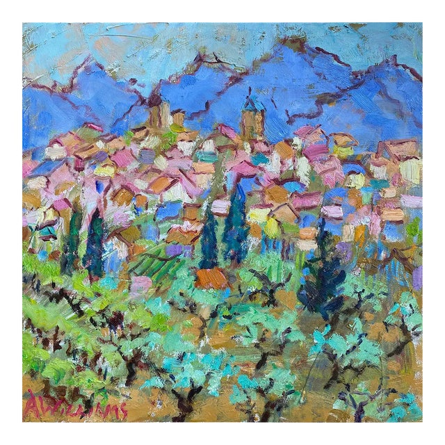 Expressionist Landscape Oil Painting on Canvas "Charismatic Lourmarin ...