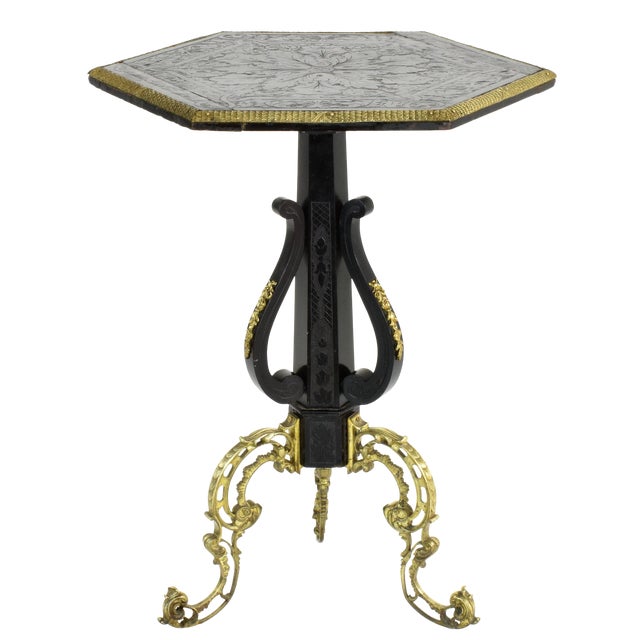 French Antique Napoleon III Folding Pedestal Table | Chairish