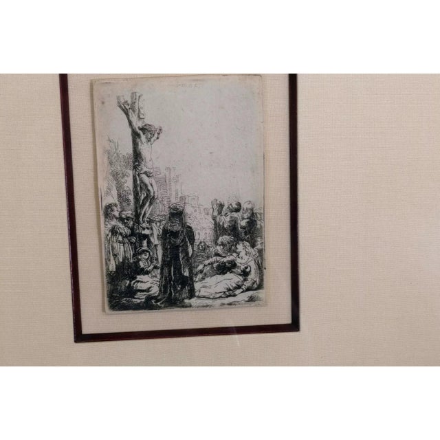 Rembrandt van Rijn The Crucifixion: The Small Plate Signed Etching on Paper 1635 | Chairish