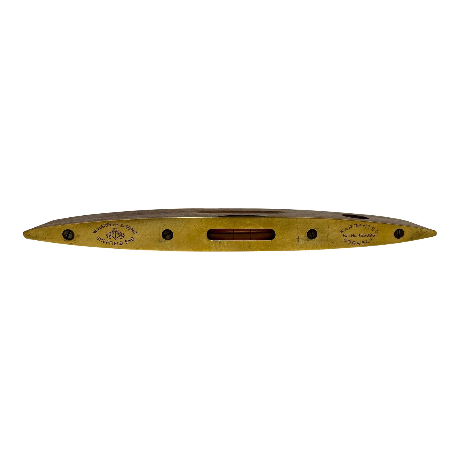 Vintage W Marples & Sons Brass and Wood Boat/Torpedo Shaped Spirit ...