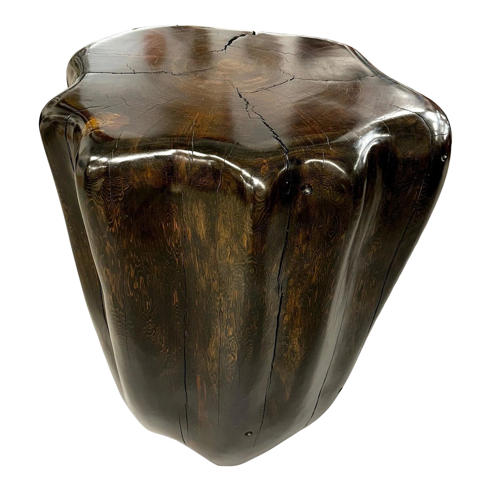 Daniel Pollock Organic Sculptural Pedestal Table - A Pair | Chairish