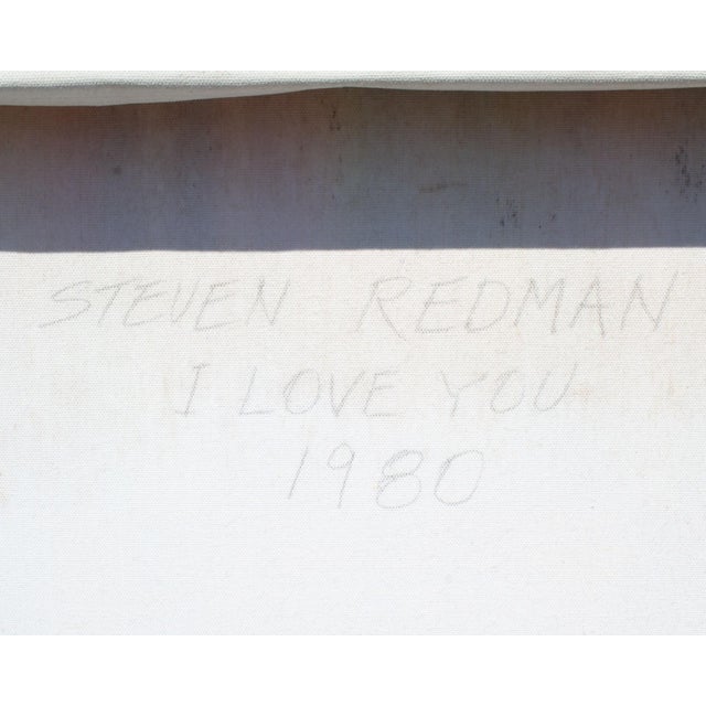 1980 “i Love You” Acrylic on Canvas Airbrush Painting Signed by Artist ...