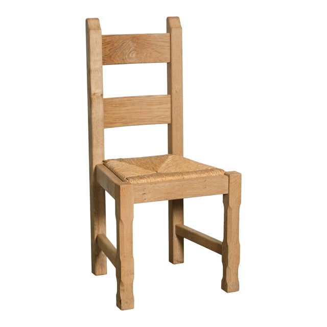 Bleached Wood Chairs With Natural Rush Seats - Set of 6 | Chairish