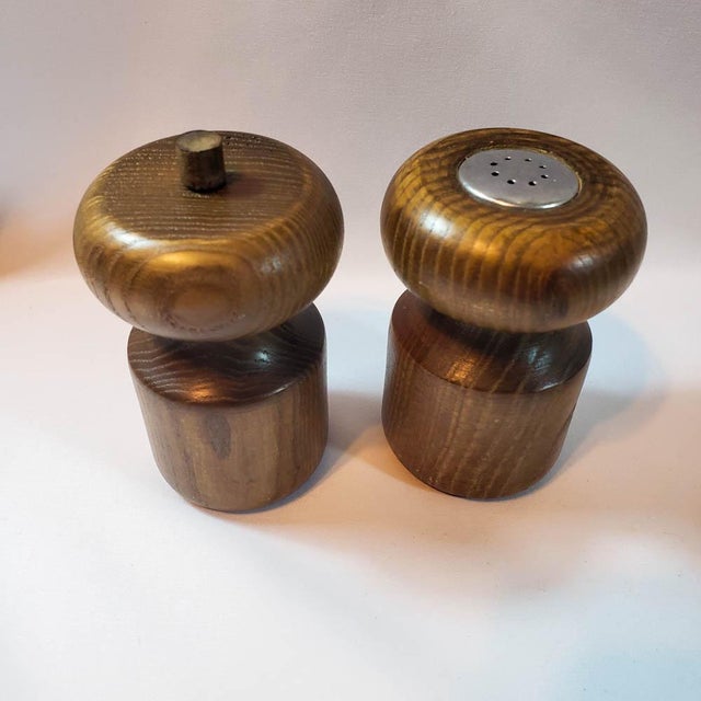 1960s Mid-Century Modern Michael Lax Design Walnut Salt Shaker and ...