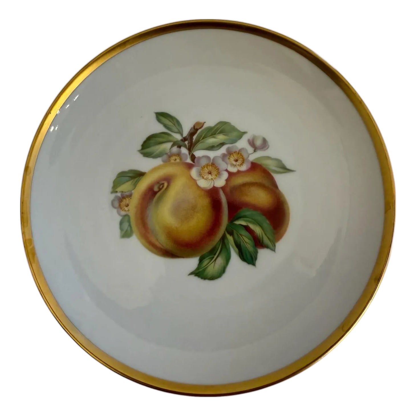 Mid 20th Century Hutschenreuther Peach Salad Plate | Chairish