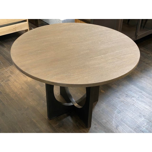 Brownstone Holden Round Iron Base Dining Table | Chairish