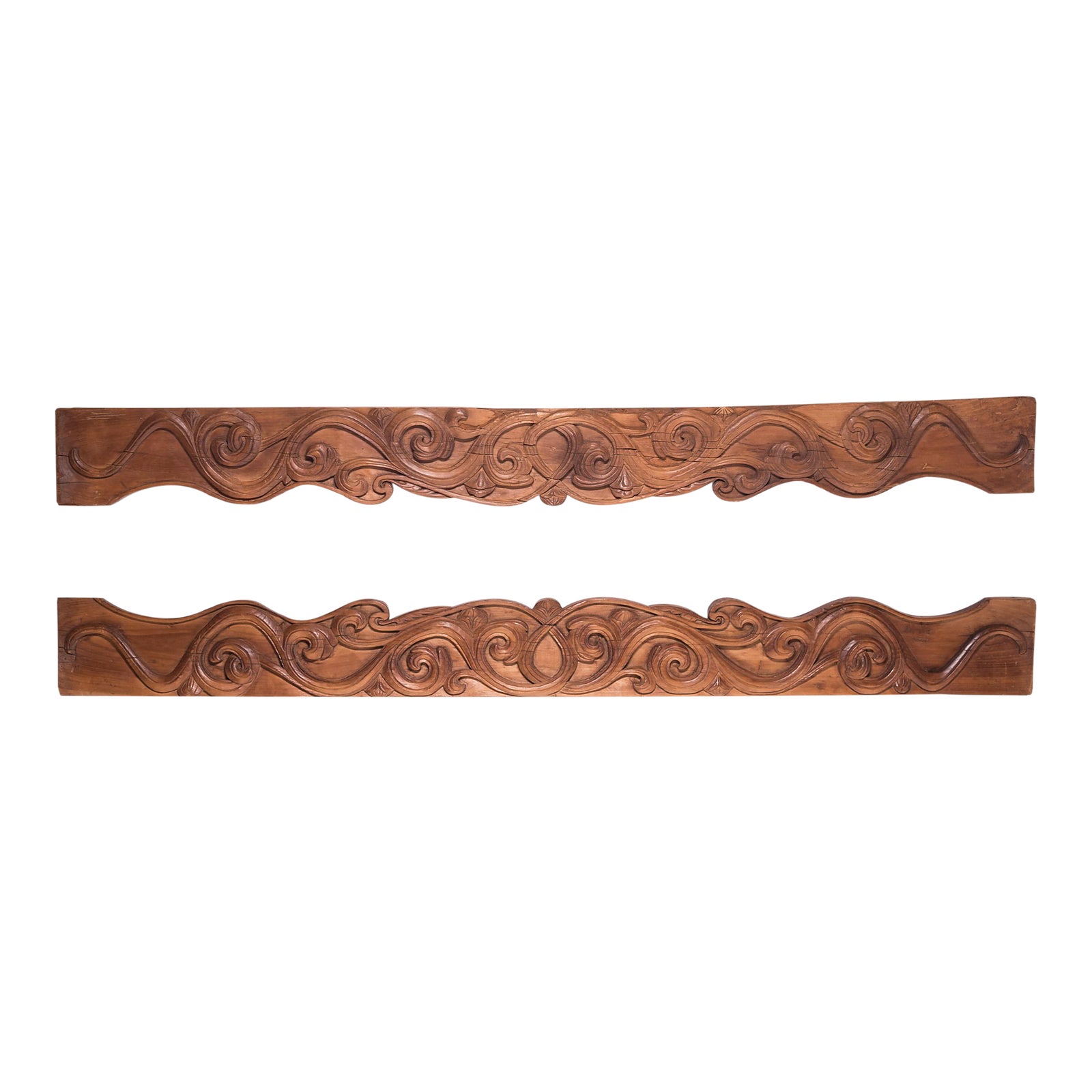 18th Century Chinese Architectural Valances - a Pair | Chairish