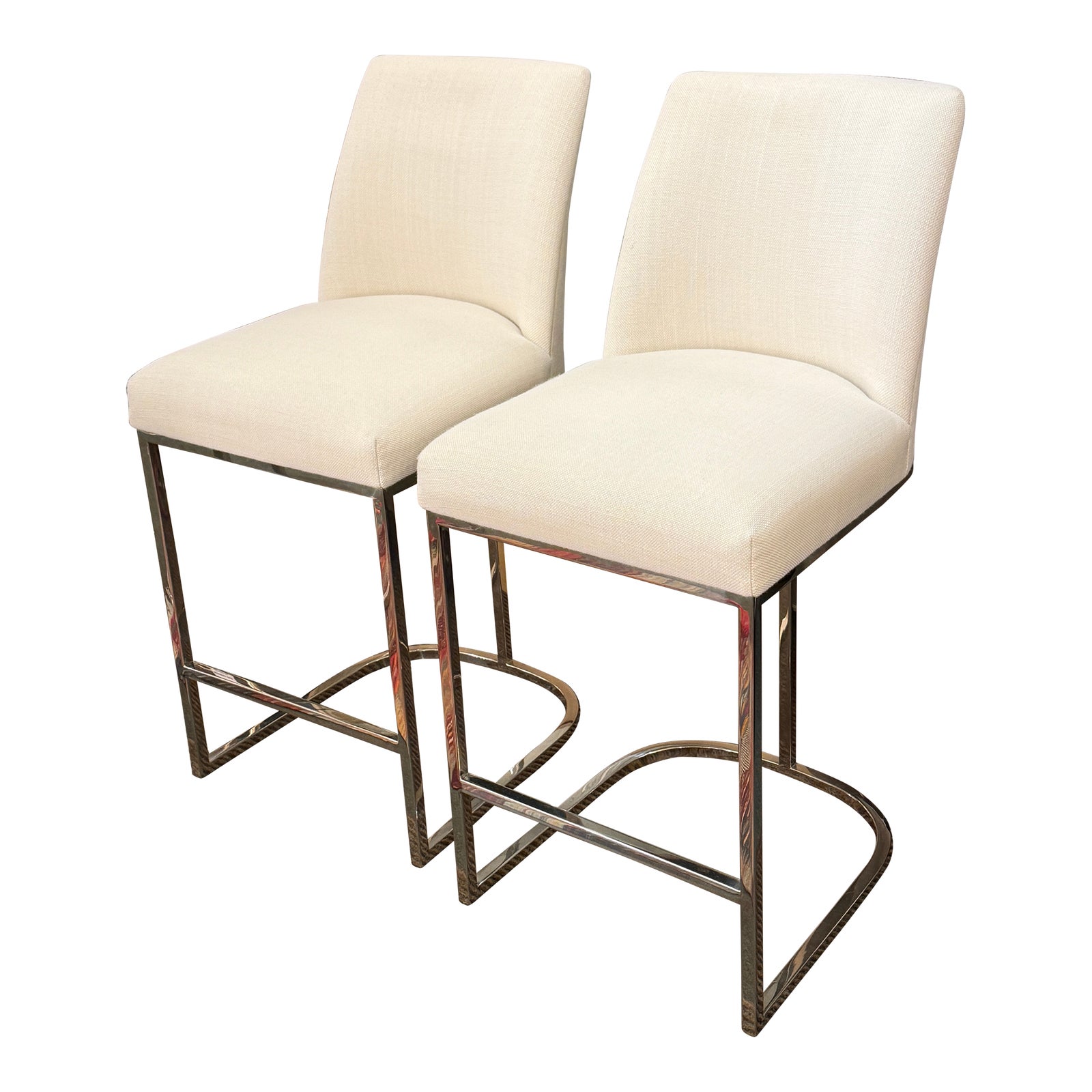 Restoration Hardware Emery Counter Stools, Pair | Chairish
