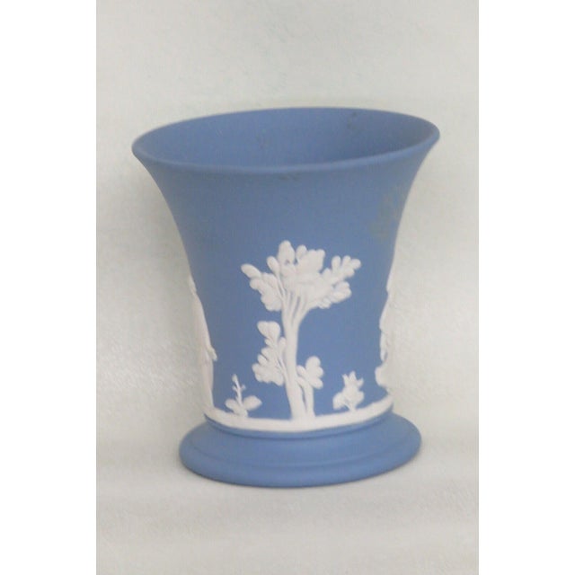 Wedgwood Jasperware Blue Sacrifice Small Bell Vase Posy Pot | Chairish