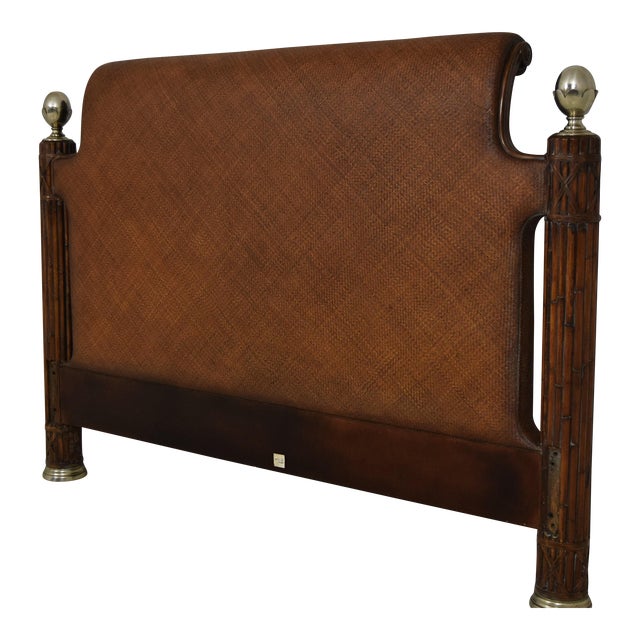 King Size Caribbean Island Style Rattan Bed Headboard | Chairish