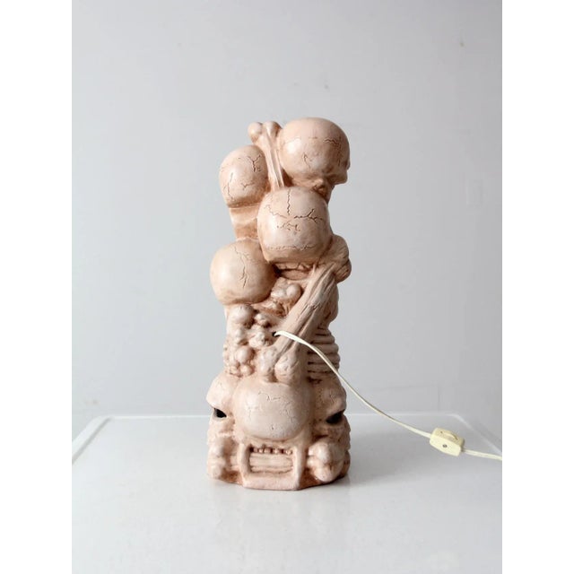 Vintage Lighted Ceramic Skull Stack | Chairish