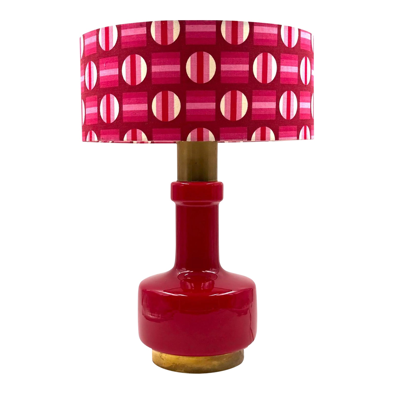 Space Age Red Glass Table Lamp, Italy 1960s | Chairish