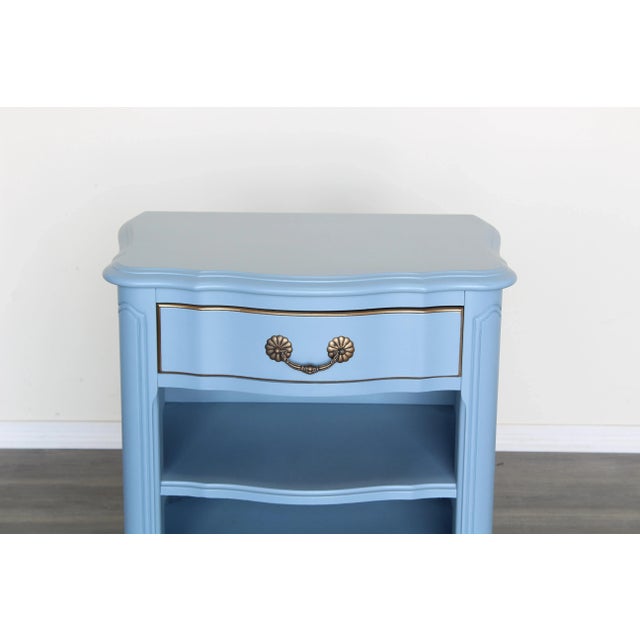 Pair of Pastel Blue French Style Nightstands | Chairish
