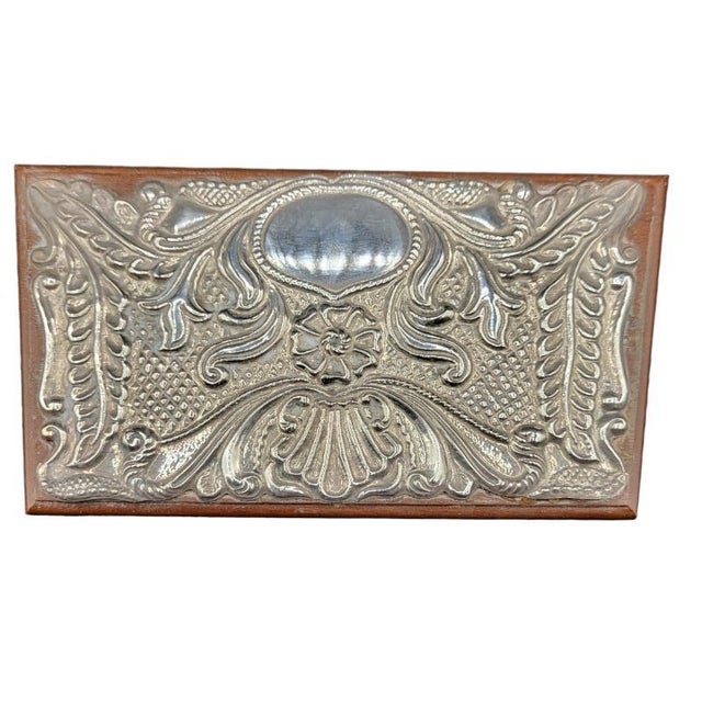 Spanish Colonial Silver and Wood Box | Chairish