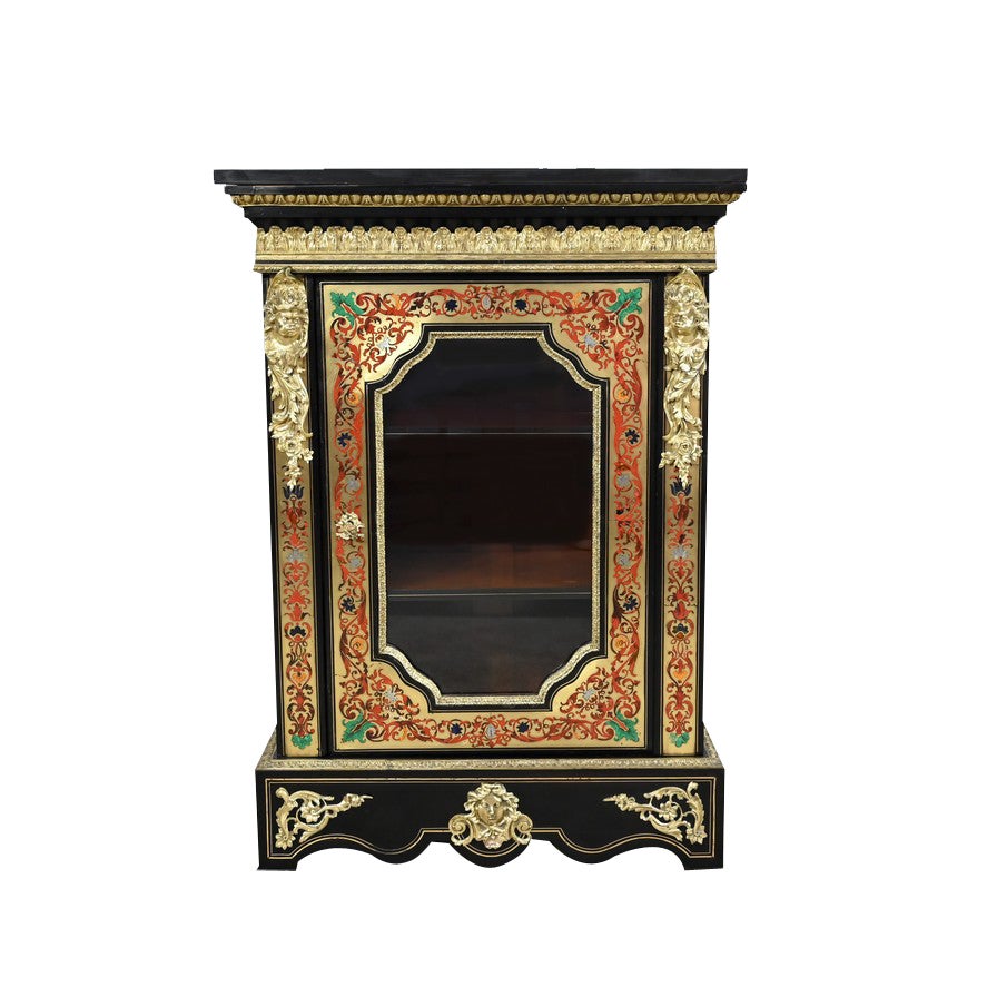 Small 19th Century Napoleon III Brass Showcase and Blackened Pear, Era ...
