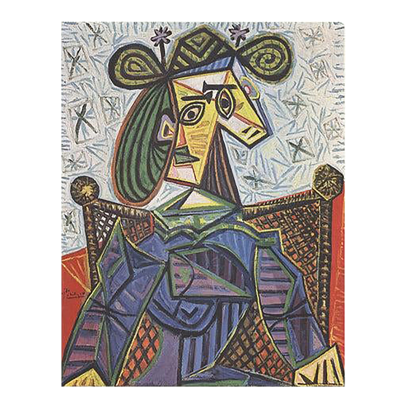 Pablo Picasso Woman Sitting in an Armchair, 1990 | Chairish