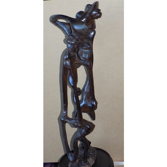 Original Mid 20th C. Large Hand Carved African Makonde Ebony Wood ...