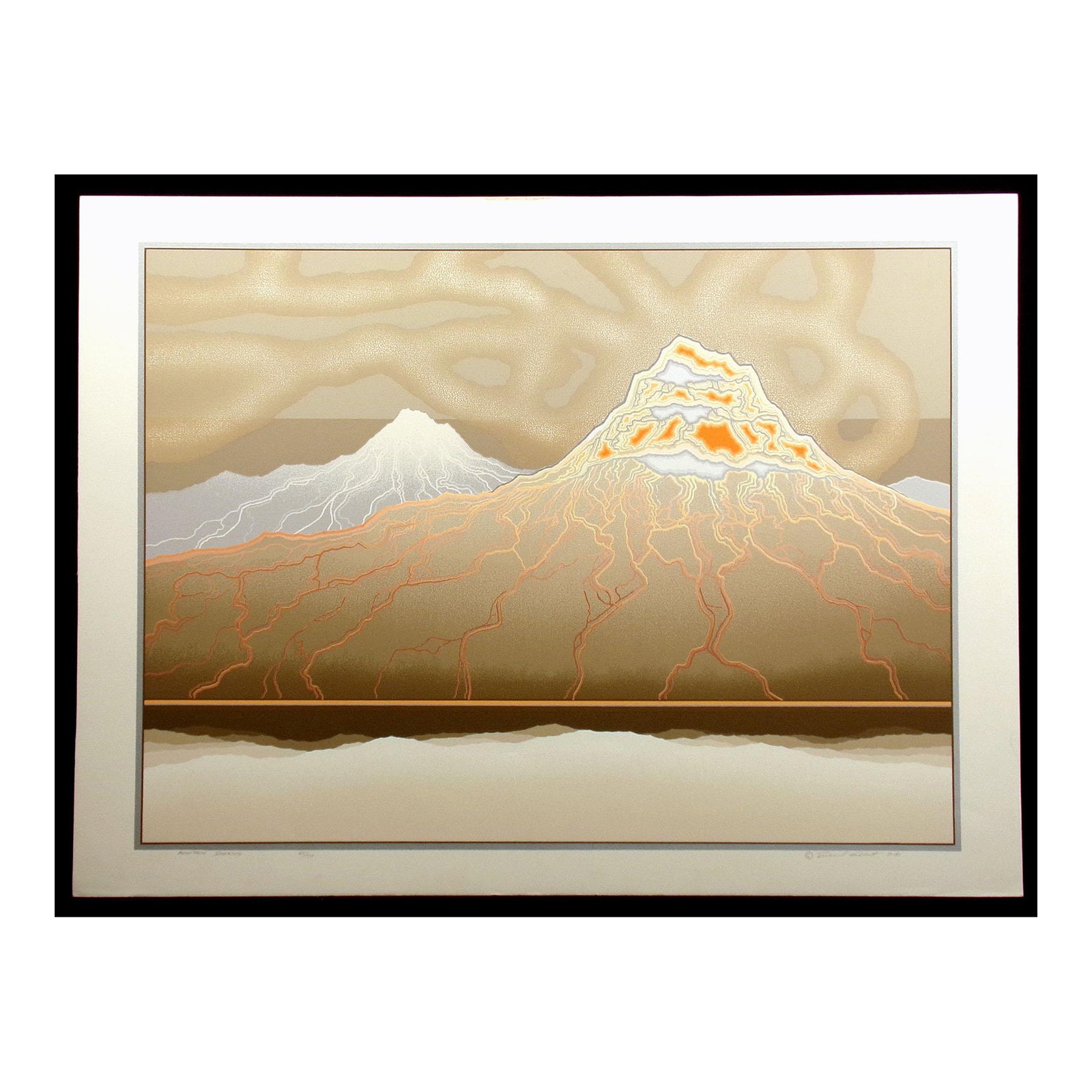 1980s Richard Gilbert "Mountain Smoking" Hand Signed Serigraph Fine Art ...