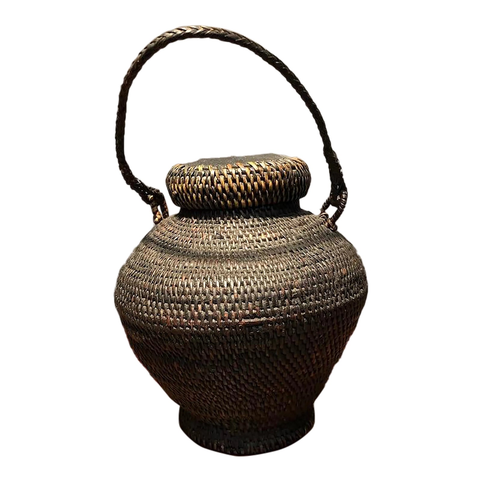 Early 20th Century Vintage Filipino Ifugao Ulbong Rice Basket Hand ...