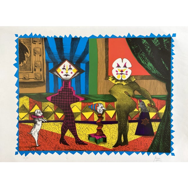 Peter Paone (American, B. 1936) - Untitled Postmodernist Circus, Signed ...