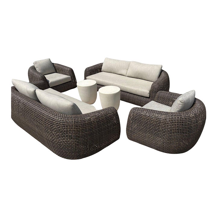 Restoration Hardware Gemini Golden Brown Wicker With Sand Perennials ...