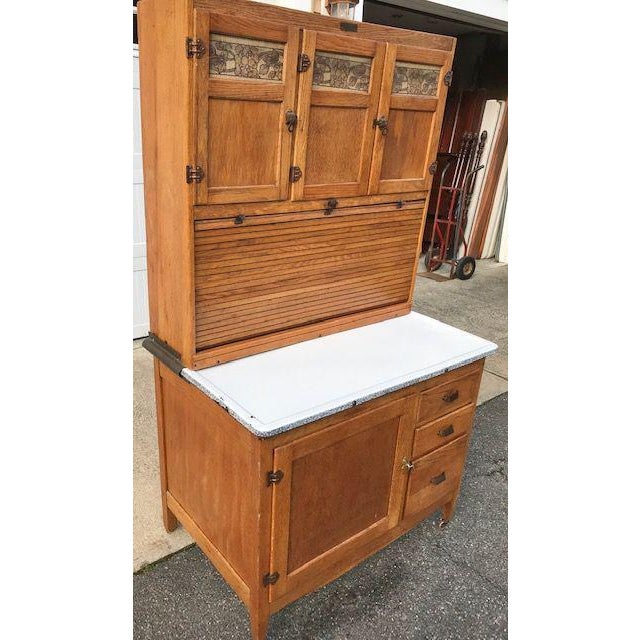 Antique McDougall Oak Hoosier Kitchen Cabinet | Chairish Antique McDougall Oak Hoosier Kitchen Cabinet | Chairish