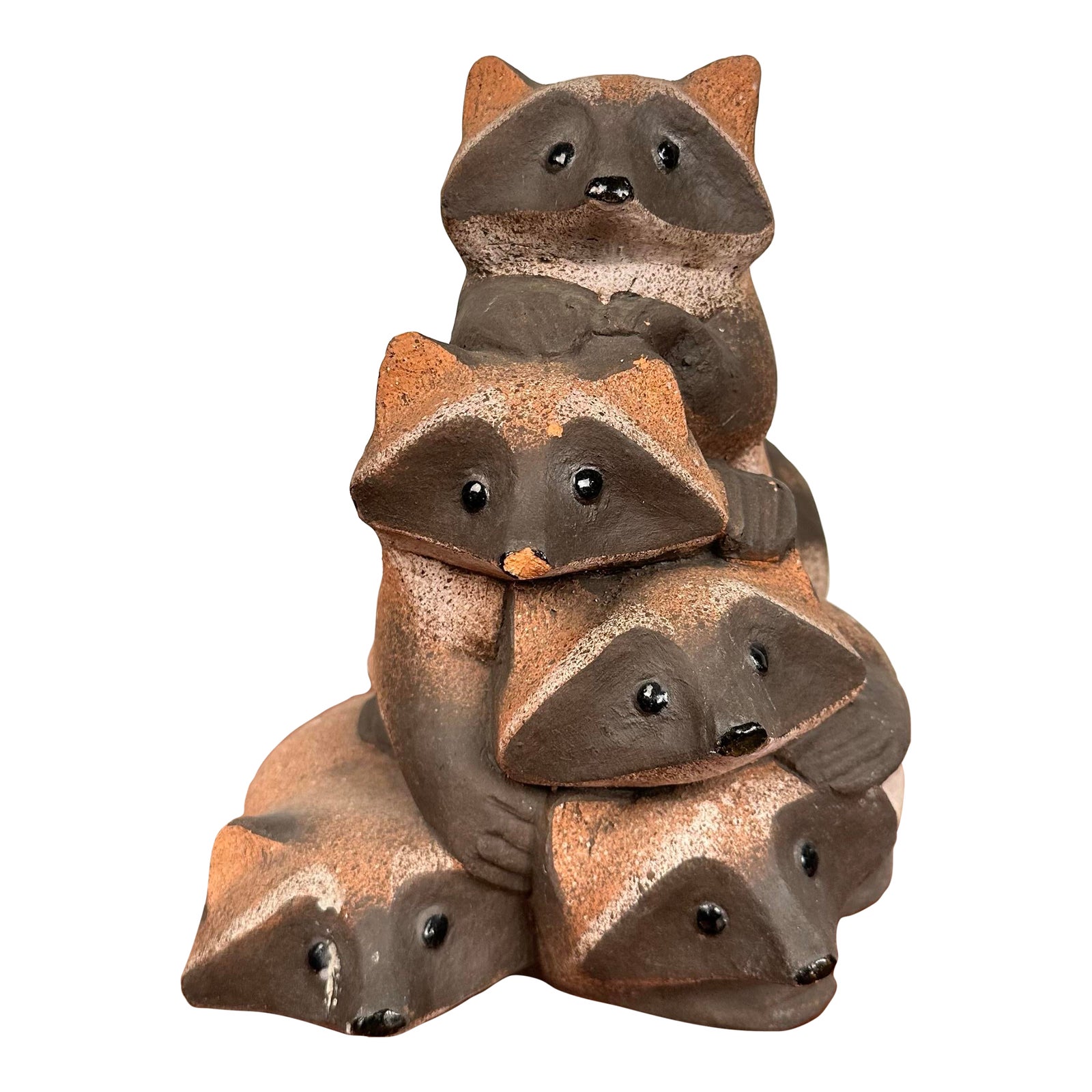 Dane Burr Ceramic Raccoon | Chairish