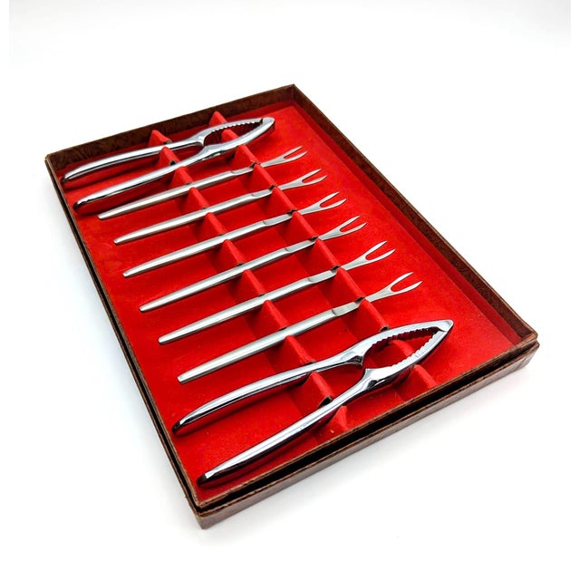 Vintage Kalmar Stainless Steel Seafood Shellfish Serving Utensils and ...