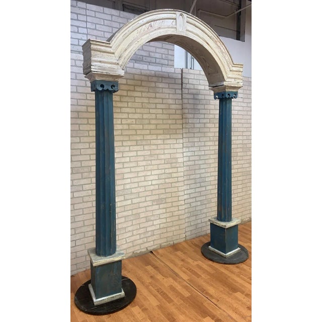 Early 1900s Vintage French Style Architectural Wood Crafted Dual ...