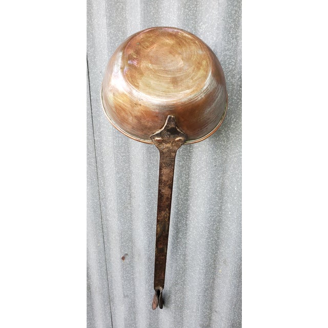 Large Antique Copper and Tin Clad Ladle With Steel Handle | Chairish