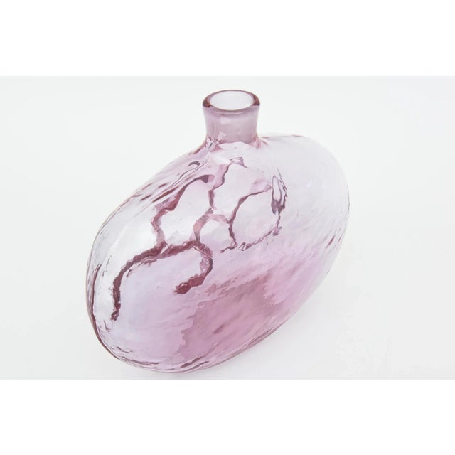 Vintage Blenko Light Purple Glass Decanter With Teardrop Stopper | Chairish