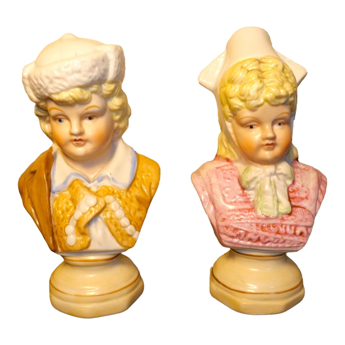 Set of 2 Late 19th Century German Victorian Thuringia Porcelain Young ...