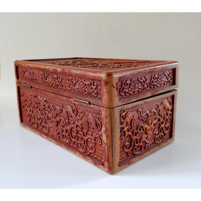 Vintage Chinese Lacquer Box | Chairish