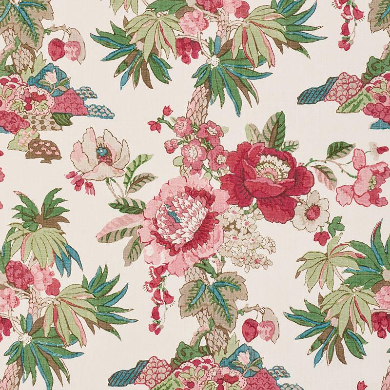 Schumacher Floribunda Fabric in Document | Chairish