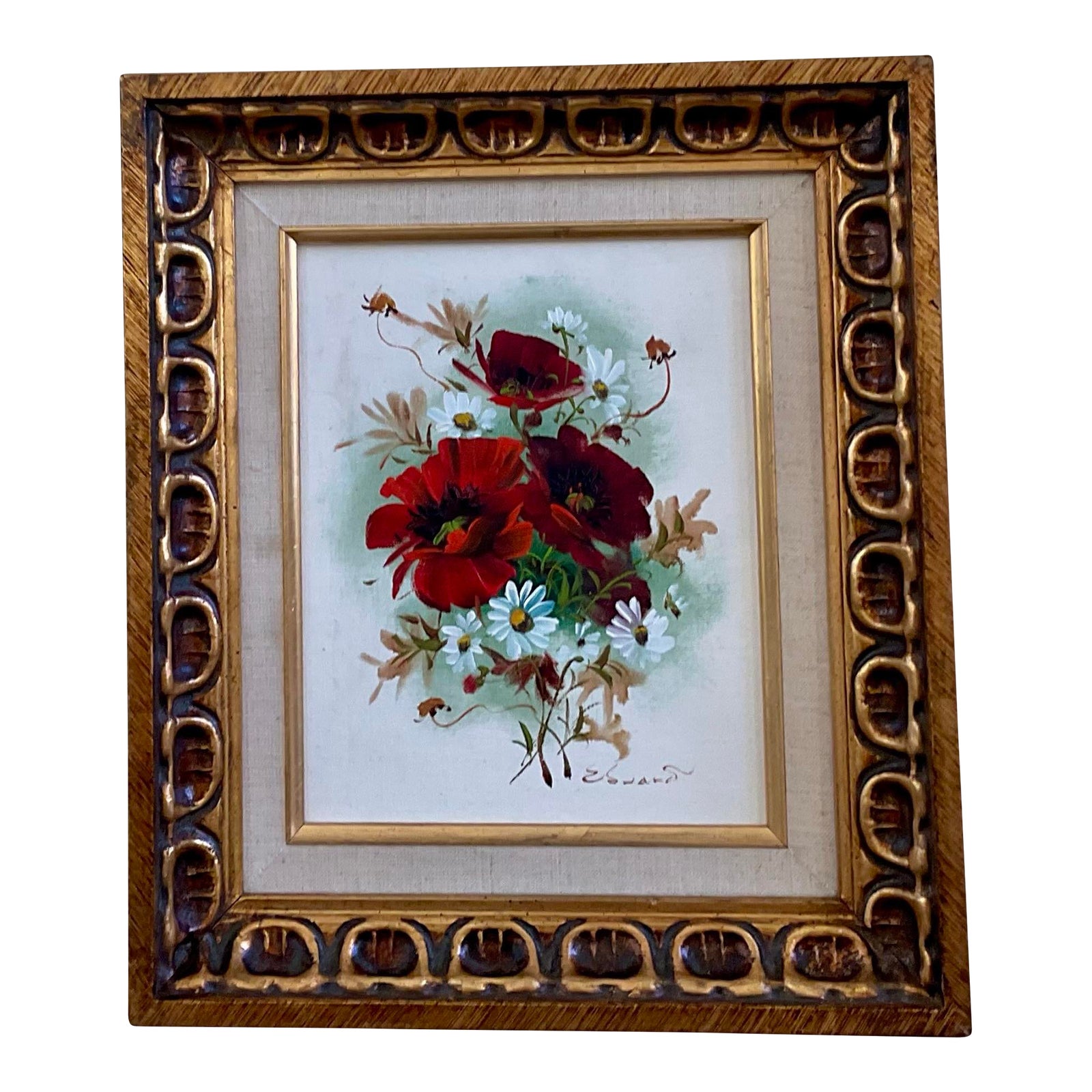 Mid-20th Century Original Oil on Canvas Painting Signed by Artist ...