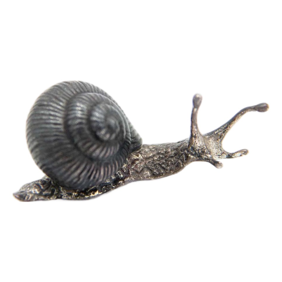 Miniature Snail in Nickel Silver | Chairish