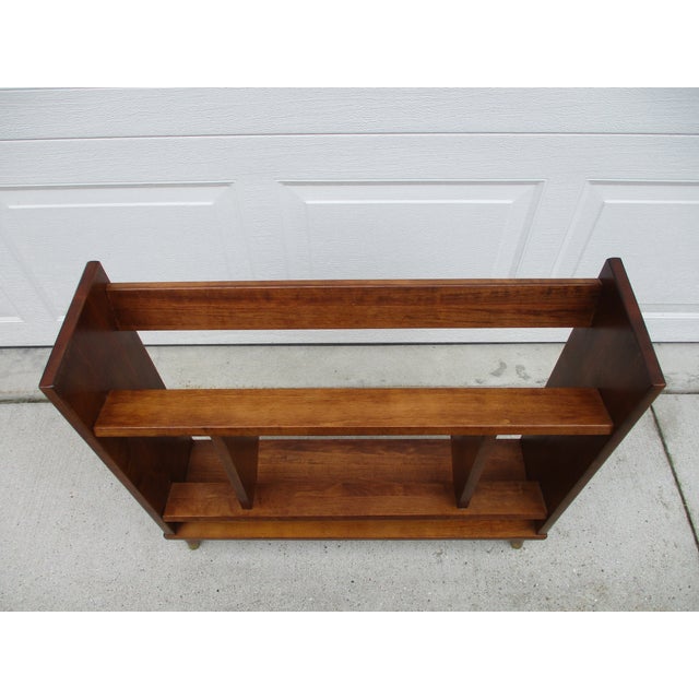 Mid-Century Modern Walnut Bookcase - Encyclopedia Stand | Chairish