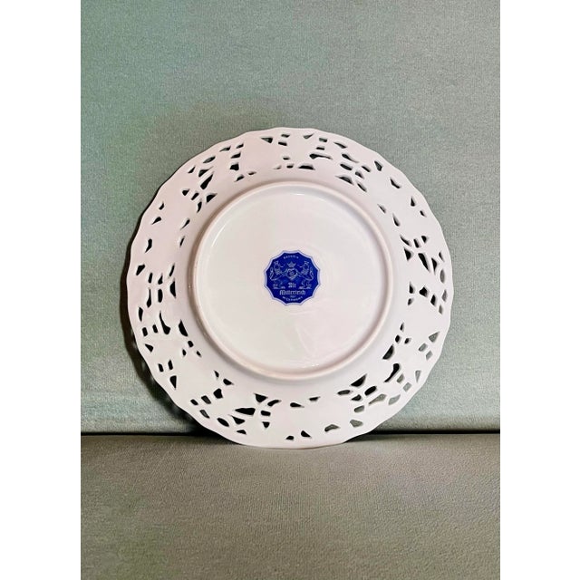 Vintage Scrollwork Edged Floral Decorative Plate | Chairish