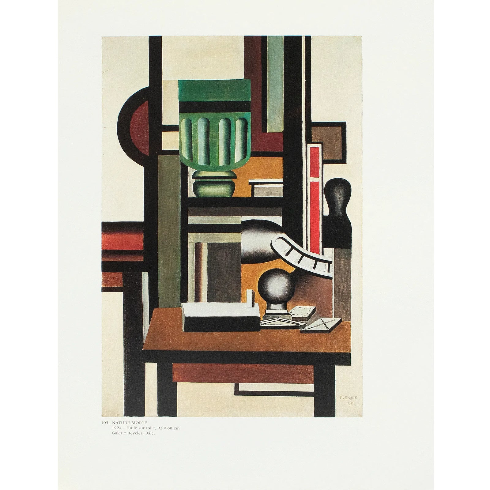 1990 After Fernand Leger "Still Life (1924)", Full-Color Parisian Print ...