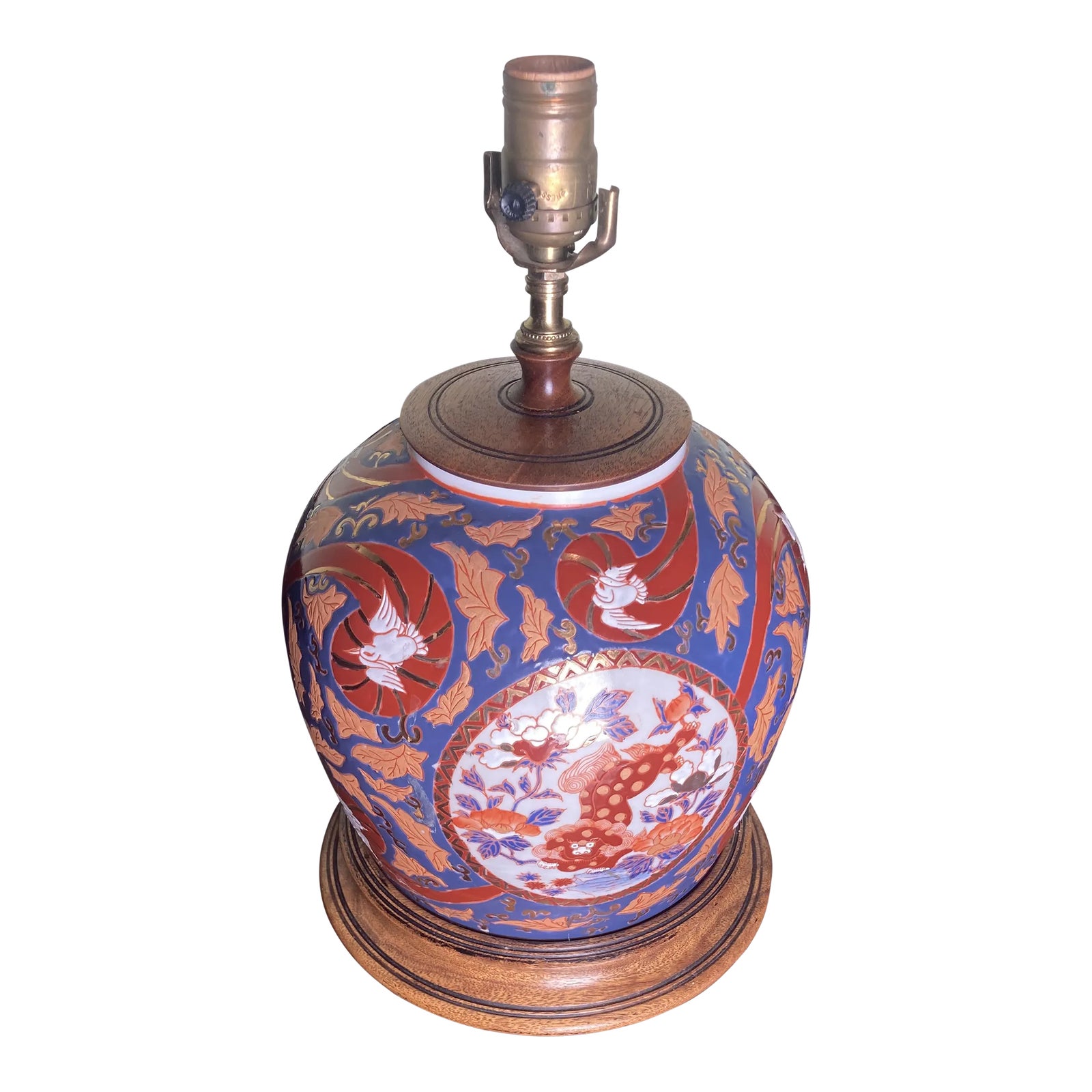 1990s The Western Reserve Lamps Works Chinoiserie Porcelain Table Light ...