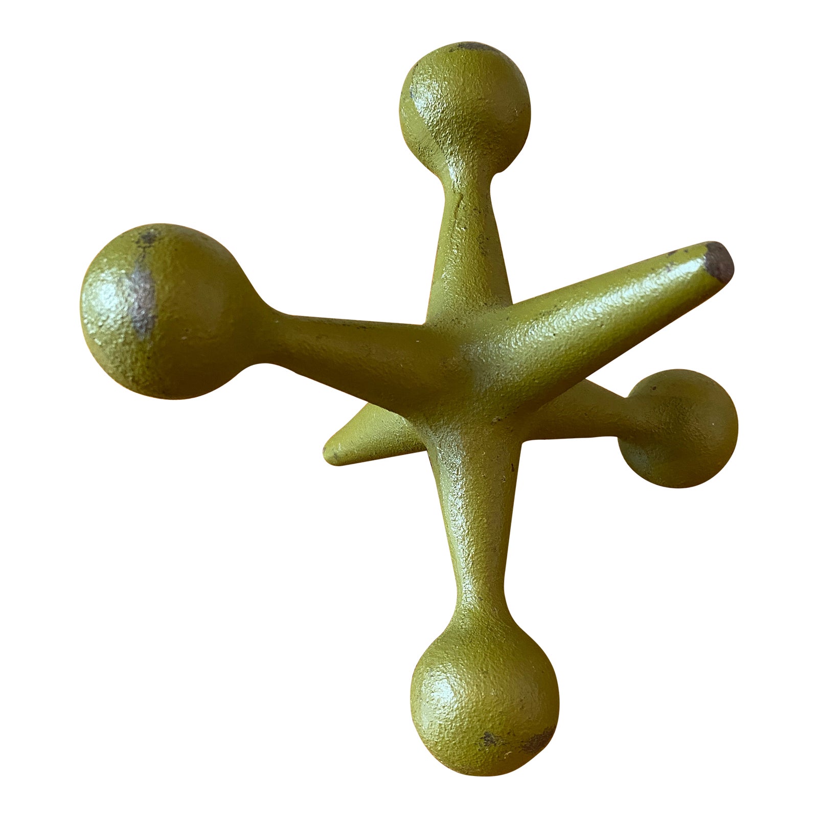 Cast Iron Bill Curry Jax Jacks in Avocado Green | Chairish