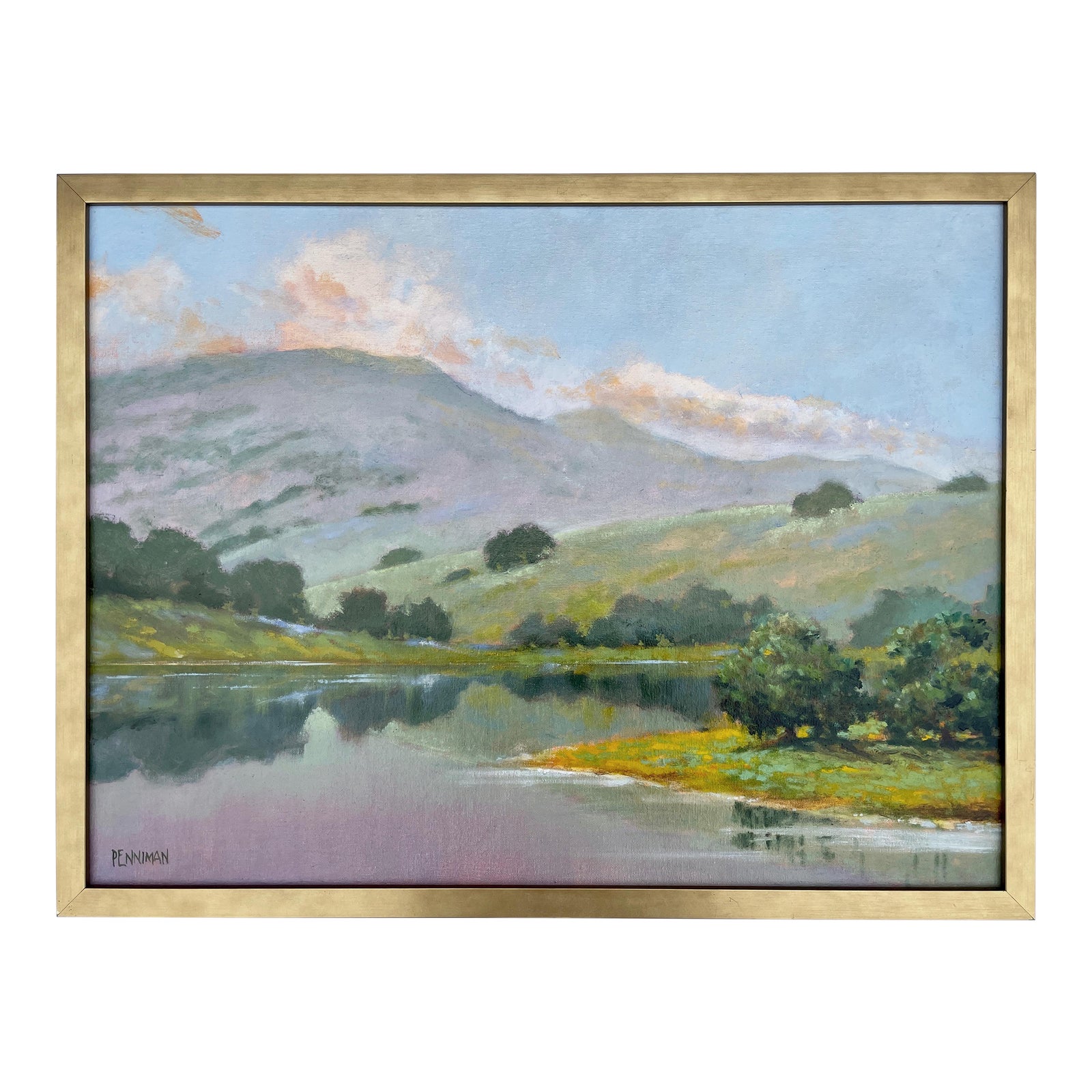 2021 “Steinbeck’s California Hills” Framed Impressionist Oil on Canvas ...