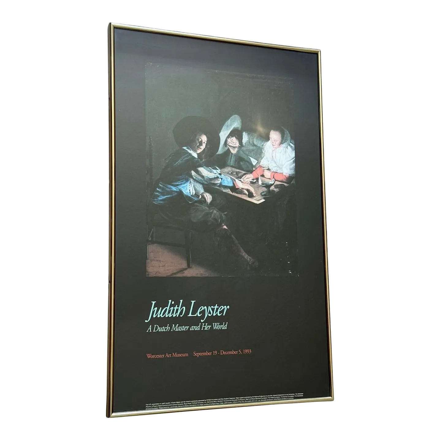Judith Leyster, Worcester Art Museum Exhibit Poster From 1993, Framed ...